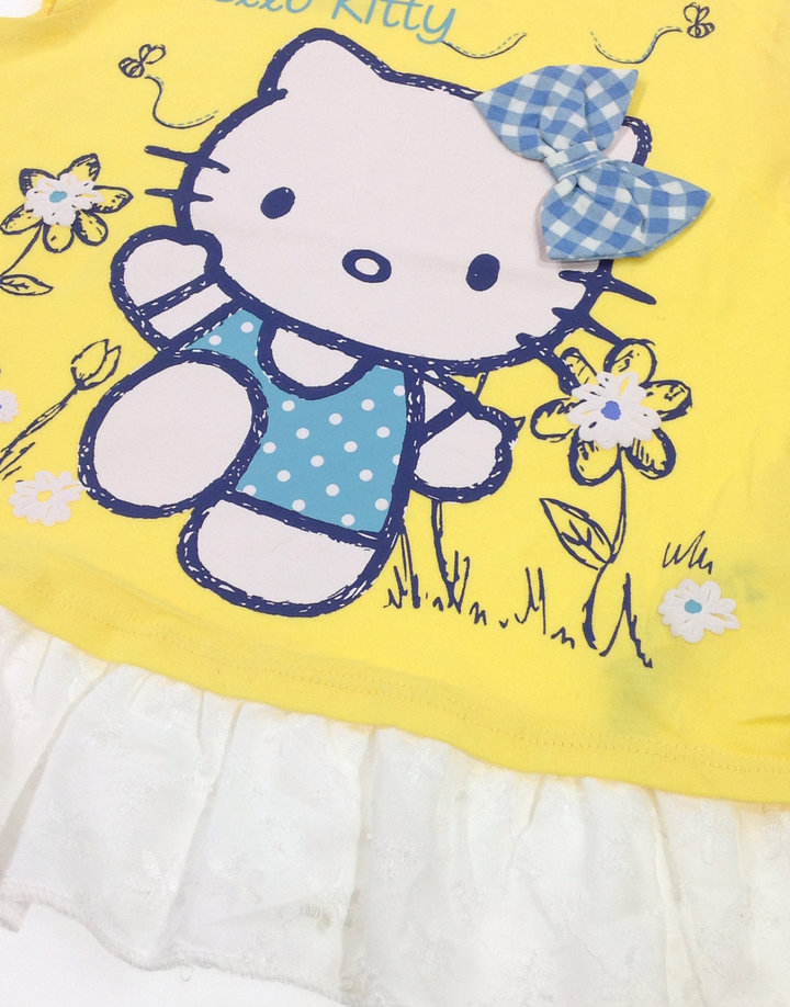 George Hello Kitty mintás kislány póló hajgumival | Gyerekruha Klub