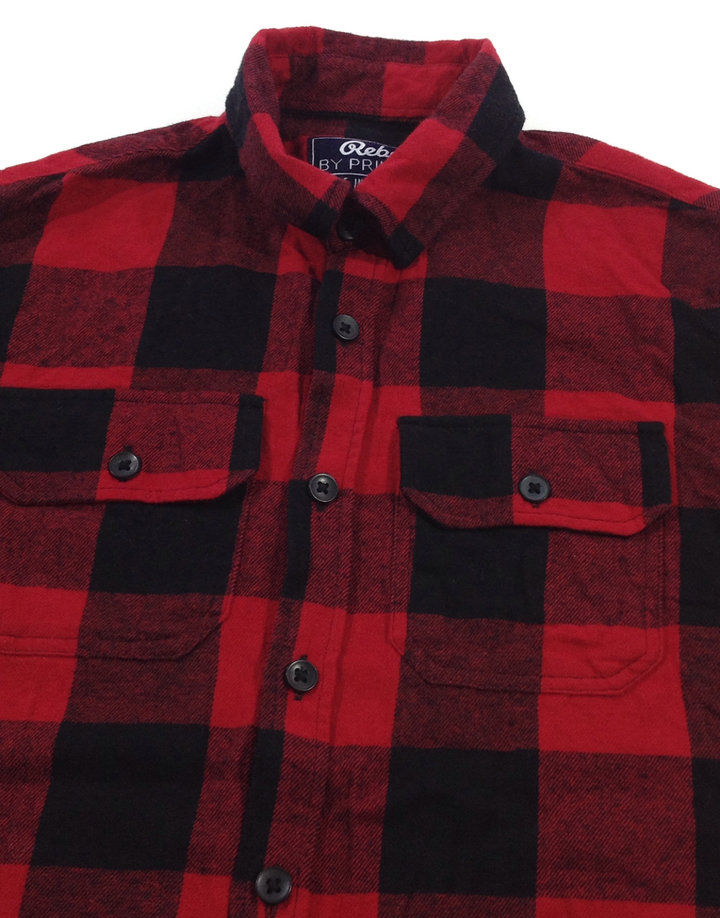Rebel fekete-piros flanel ing | Gyerekruha Klub