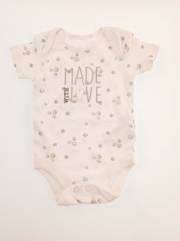 George fehér csillagmintás body | Gyerekruha Klub