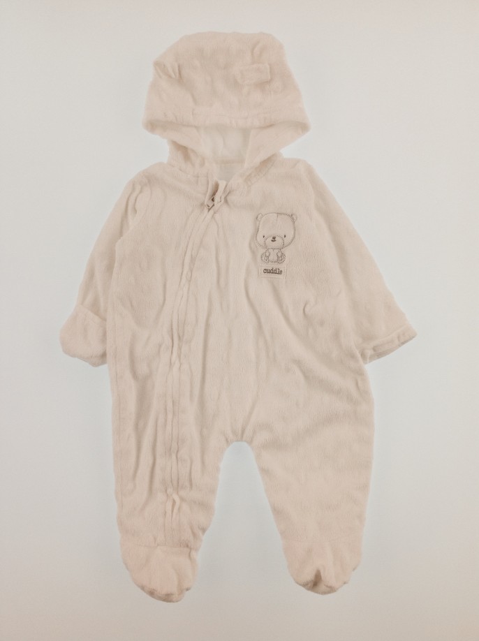 George fehér maci mintás overál | Gyerekruha Klub