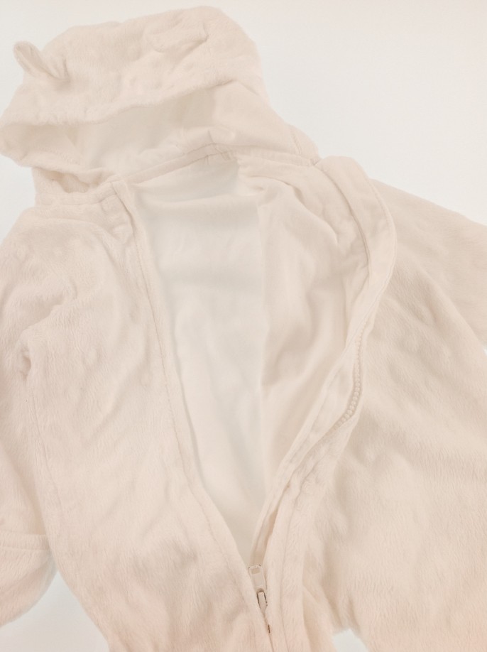 George fehér maci mintás overál | Gyerekruha Klub